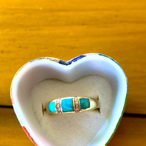 kabana | Jewelry | Kabana Opal And Diamond Band Ring | Poshmark